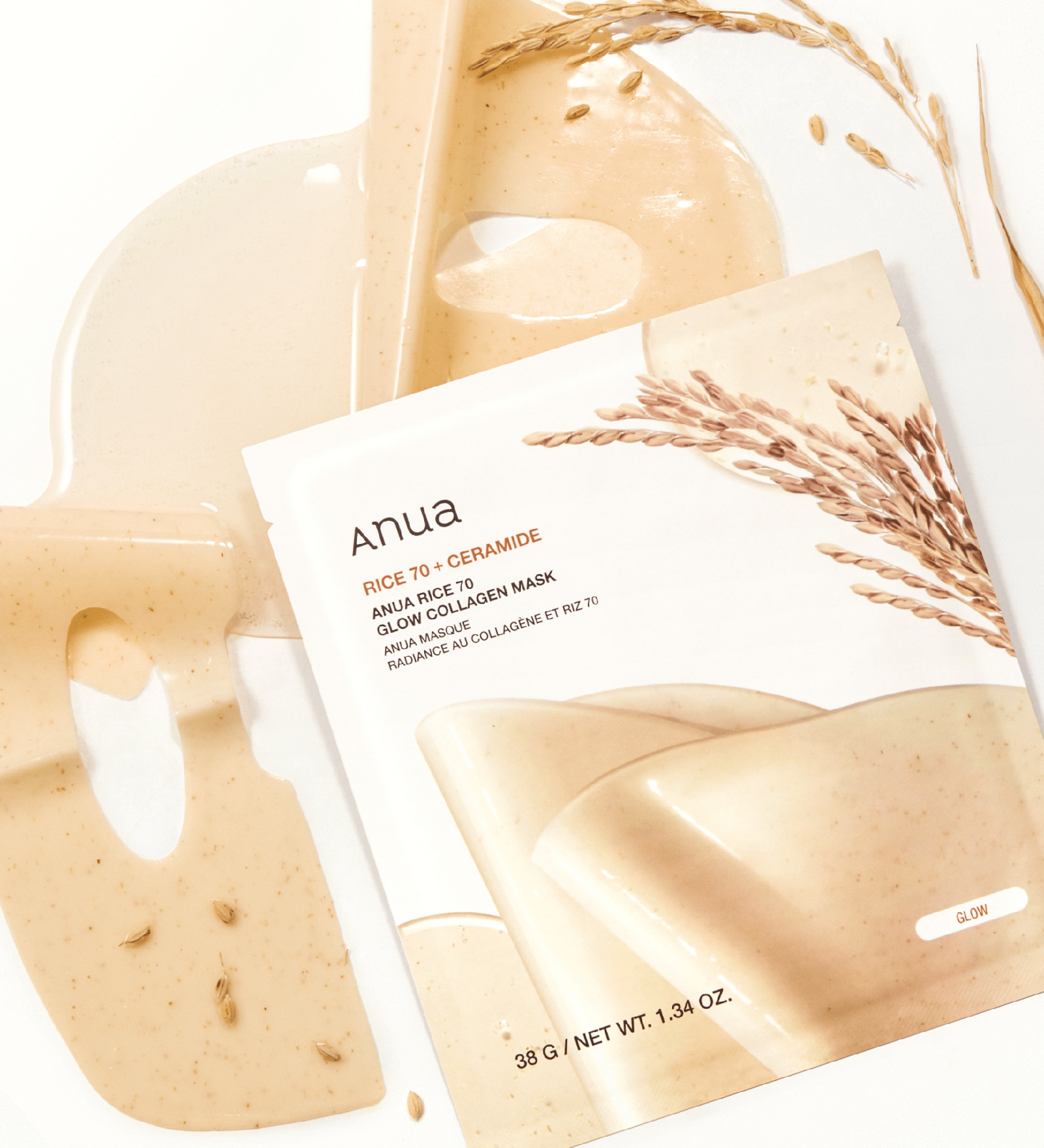 Mặt nạ Anua Rice 70 Collagen Mask