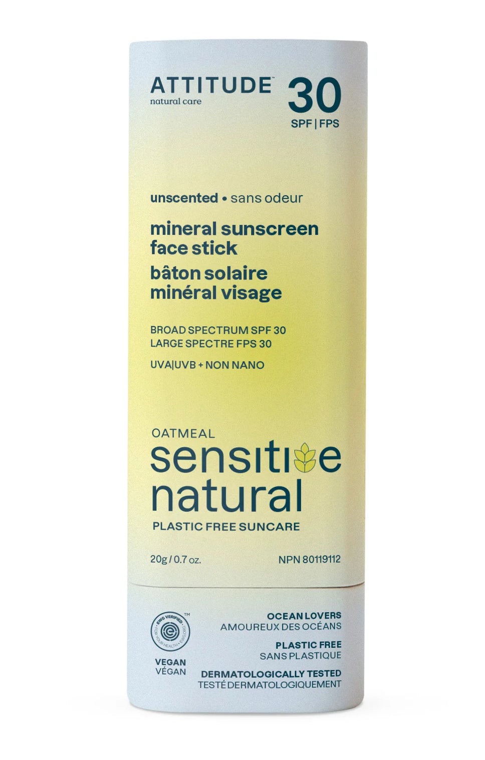 Attitude SPF 30 Face Stick Sensitive Skin