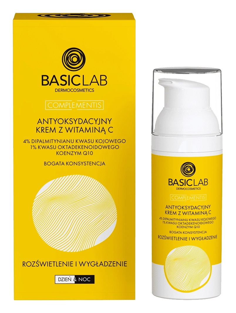 Basiclab Antyoksydacyjny Krem Do Twarzy Z Witaminą C O Bogatej Konsystencji