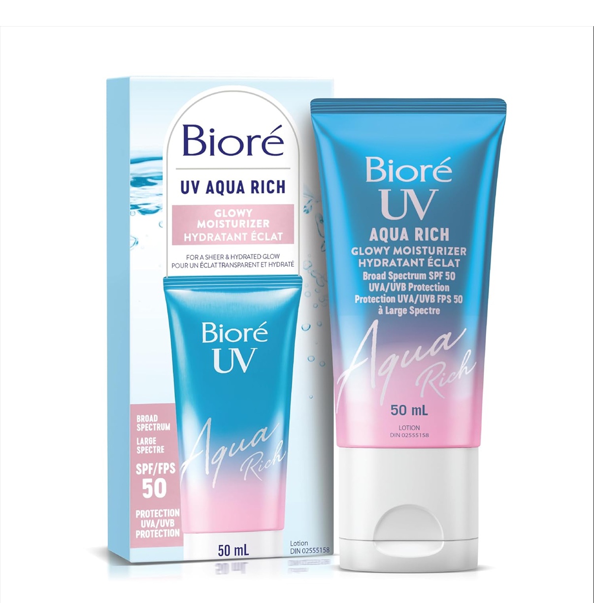Dưỡng ẩm Biore UV Aqua Rich Glowy Moisturizer SPF 50