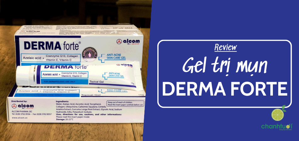 Review gel trị mụn Derma Forte: Mụn ẩm, thâm mụn "say bye"