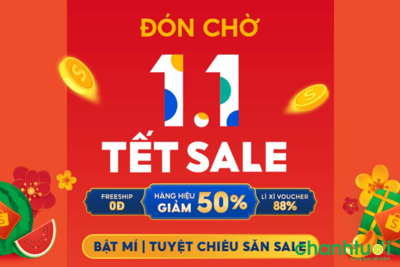 Shopee 1.1 - Tết sale linh đình có gì hot? Bật mí tuyệt chiêu săn sale