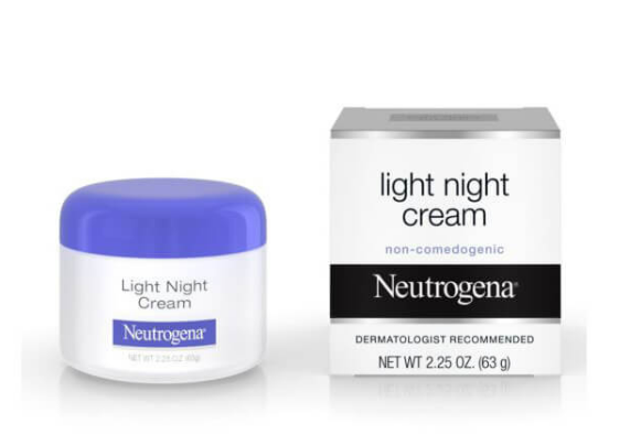 Full ingredients list Neutrogena Light Night Cream