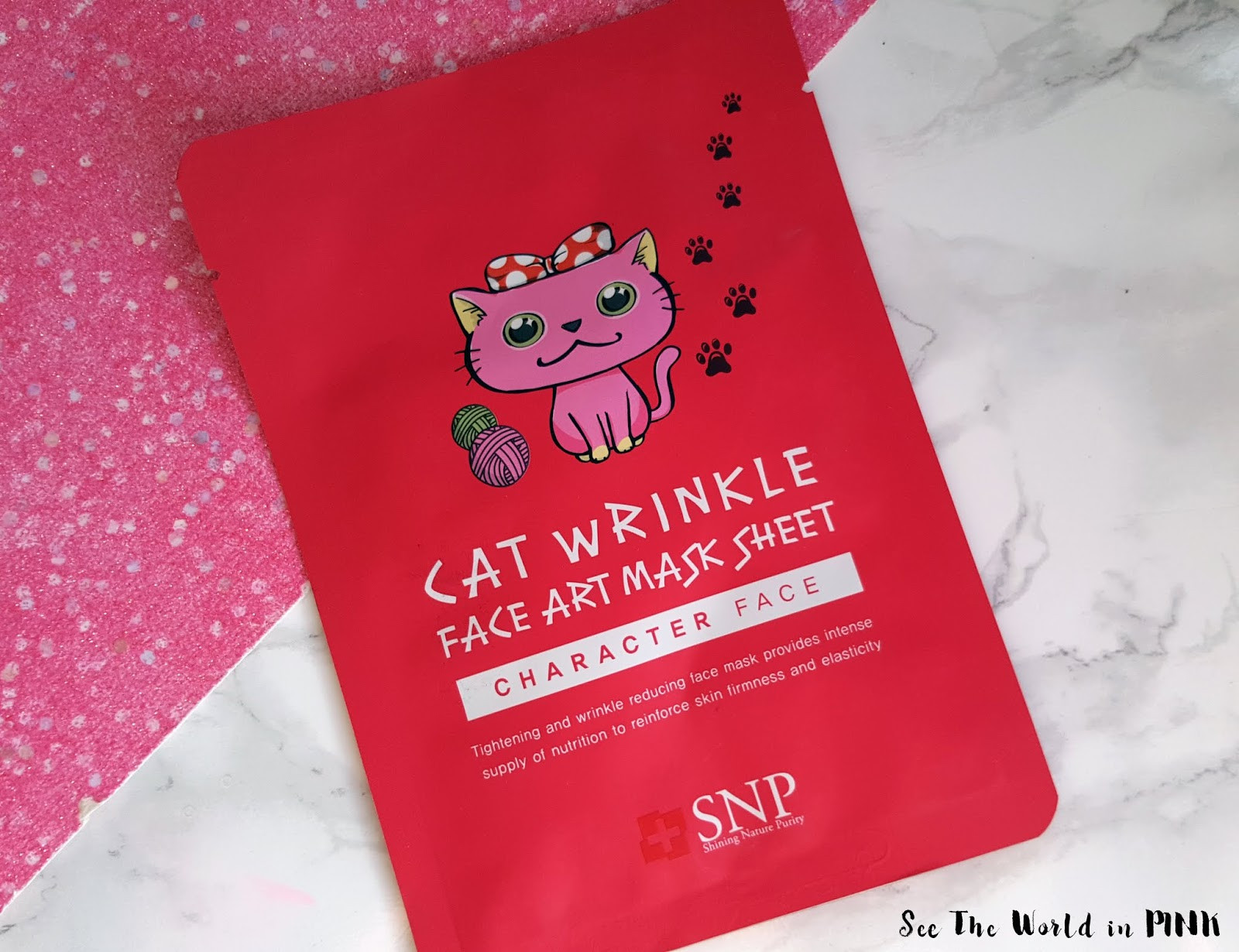 SNP Cat Wrinkle Face Art Mask Sheet