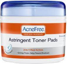 Acnefree Acne Astringent Toner Pads 2 in 1 Dual Action