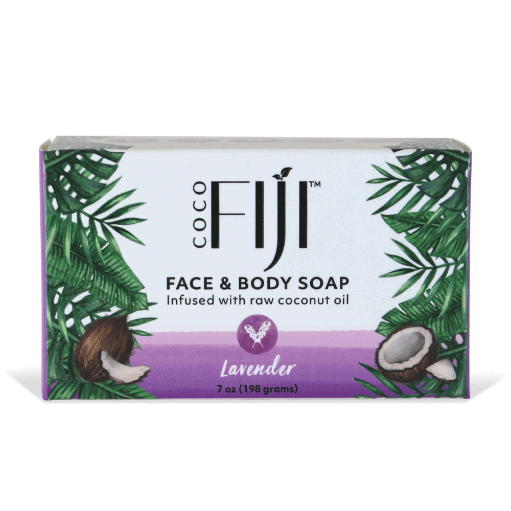 Full ingredients list Organic Fiji Face & Body Soap Lavender