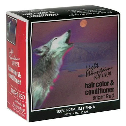 Light Mountain natural hair color & conditioner Bright Red