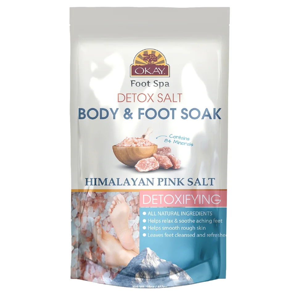 Okay Detoxifying Foot Soak Spa Himalayan Pink Salt