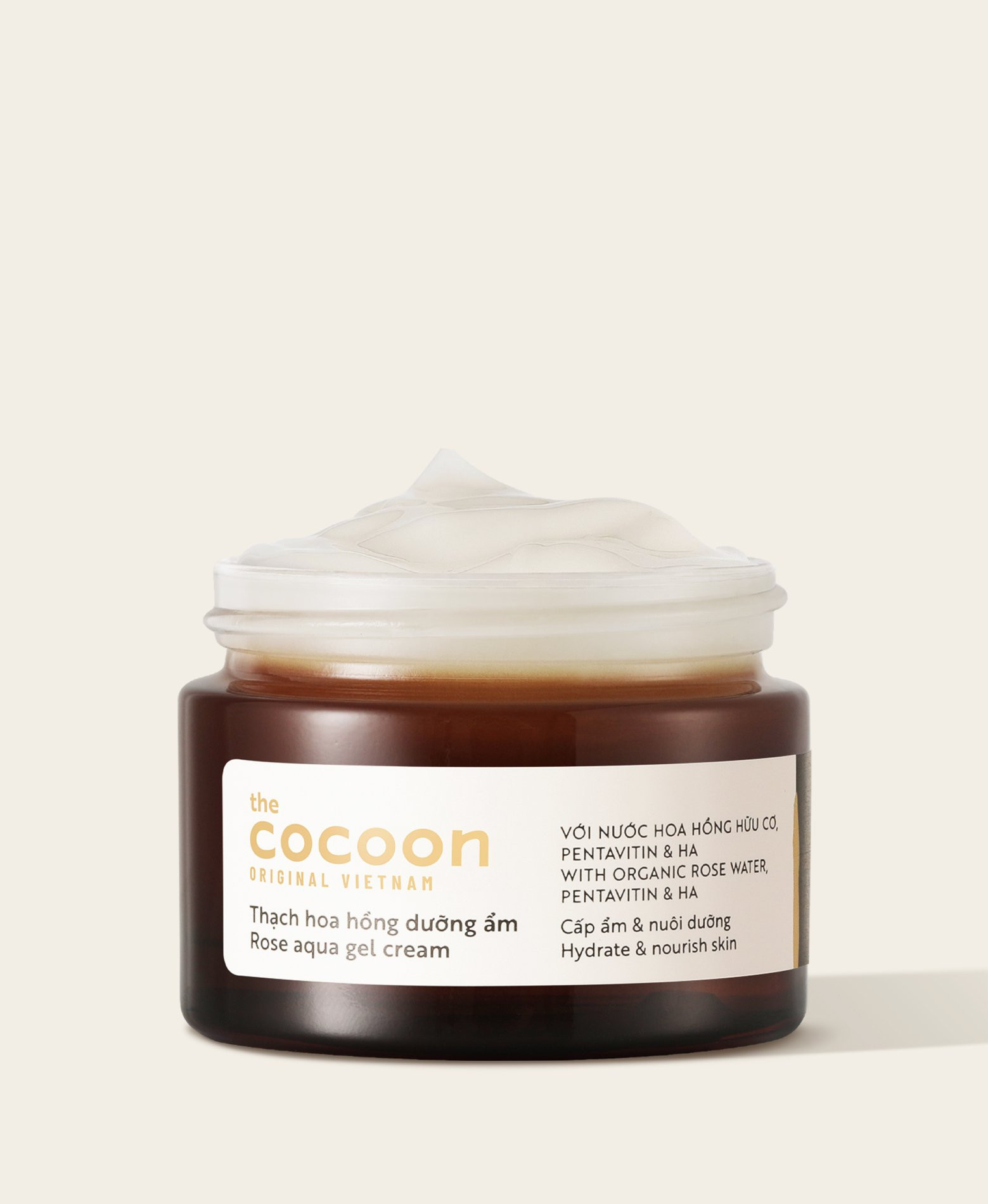 Full ingredients list the cocoon Rose aqua gel cream