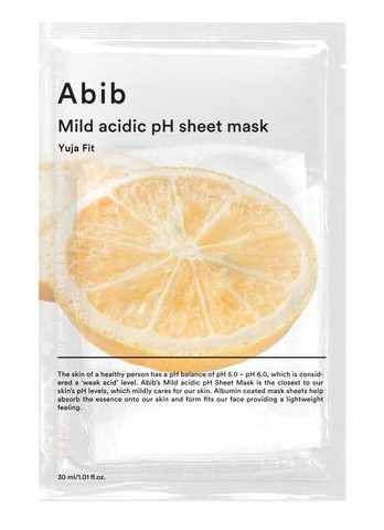 Abib Mild Acidic Ph Sheet Mask Yuja Fit