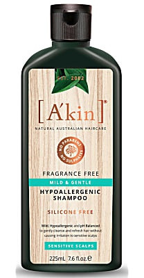 A'kin Natural Fragrance Free Mild & Gentle Hypoallergenic Shampoo