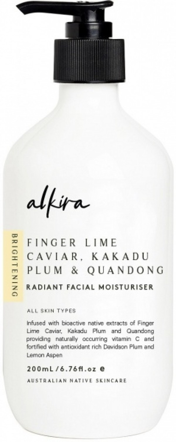Full ingredients list Alkira Radiant Facial Moisturiser