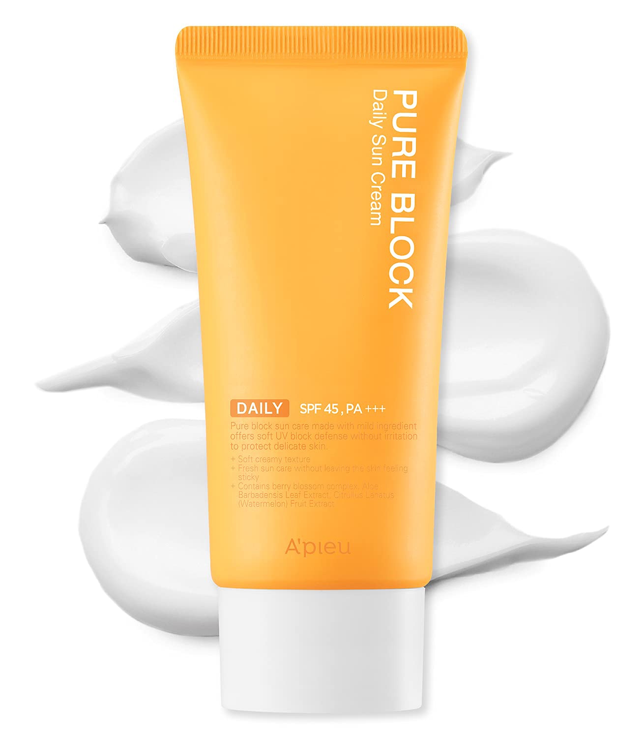 A'pieu Pure Block Natural Sun Cream SPF 45+