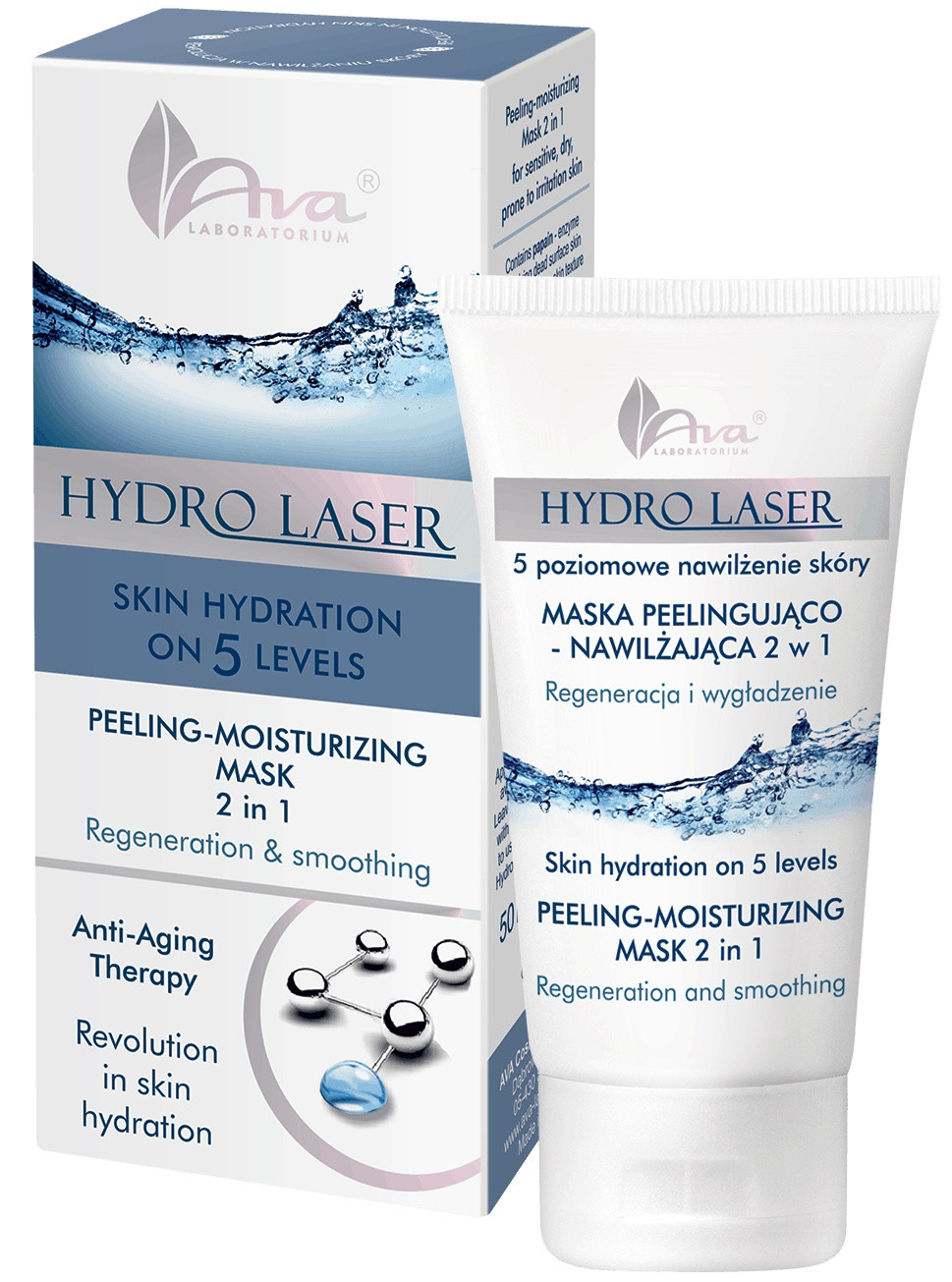 Ava Laboratorium Hydro Laser Peeling-Moisturizing Mask 2 in 1