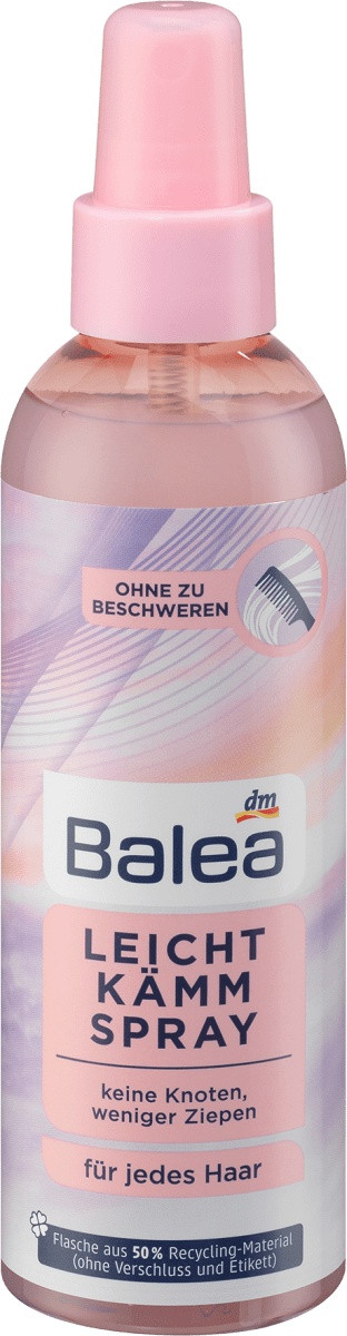 Full ingredients list Balea Leichtkämmspray