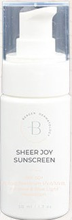 Full ingredients list Bergen Dermatology Sheer Joy Sunscreen ...