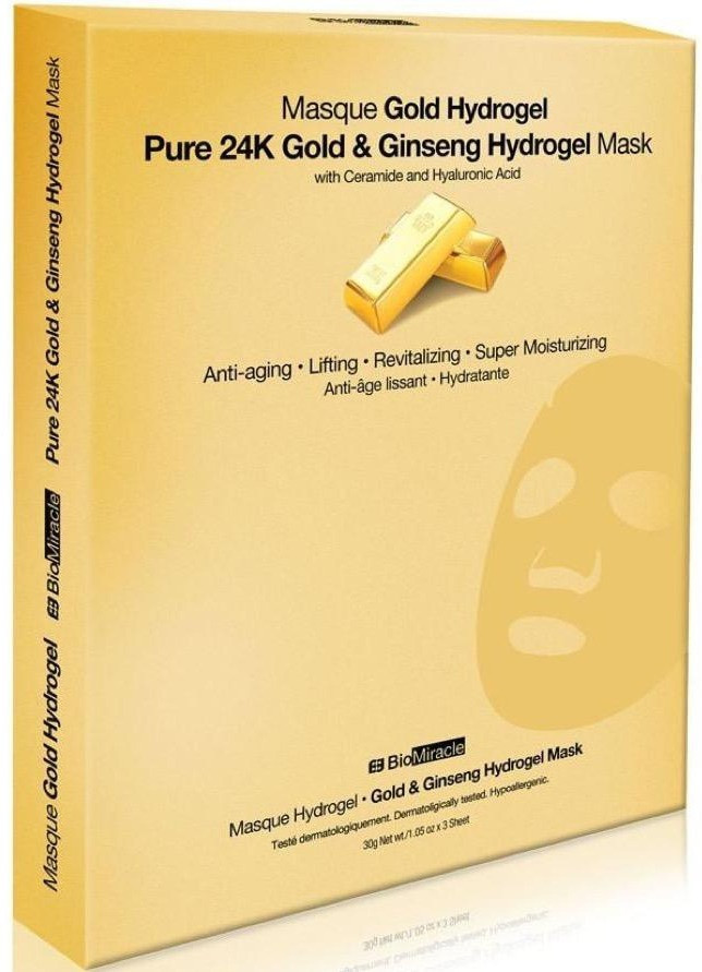 BioMiracle Pure 24K Gold & Ginsenf Hydrogel Mask