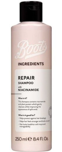 Dầu gội Boots Ingredients Repair Shampoo With Niacinamide