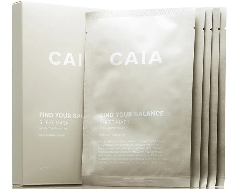 Full ingredients list Caia Find Your Balance Sheet Mask