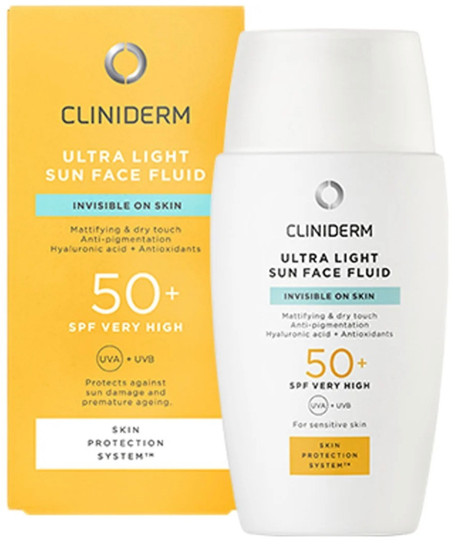 Thành phần Cliniderm Ultra Light Sun Face Fluid SPF50+ đầy đủ