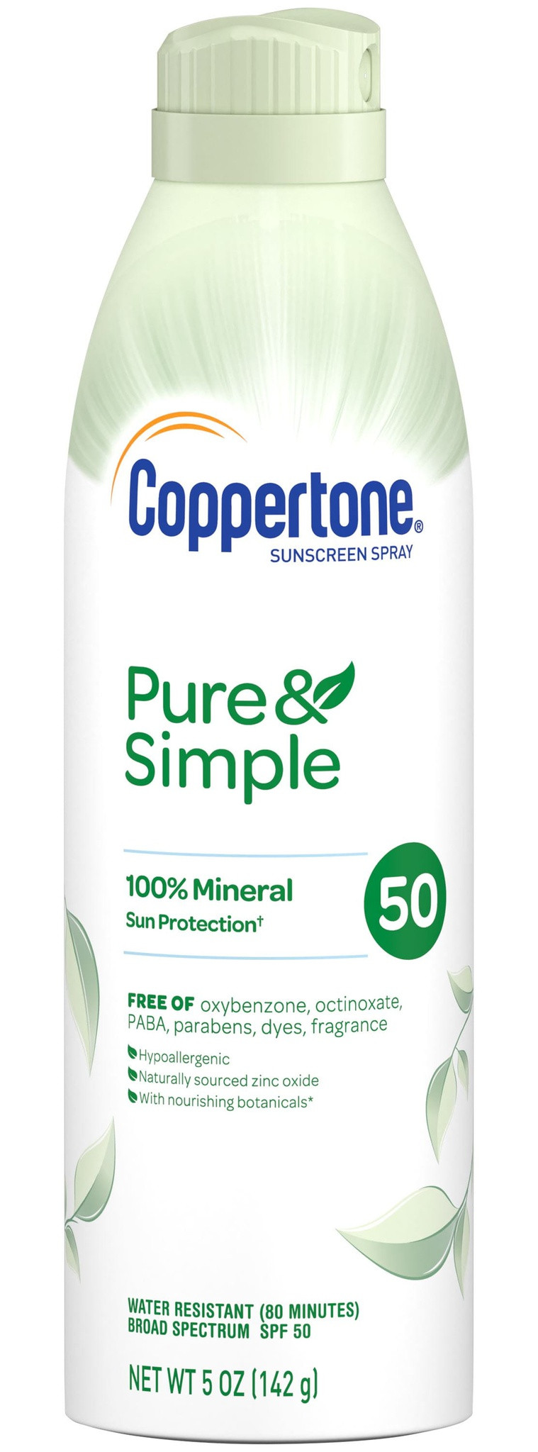 Coppertone Pure & Simple Sunscreen Spray - SPF 50