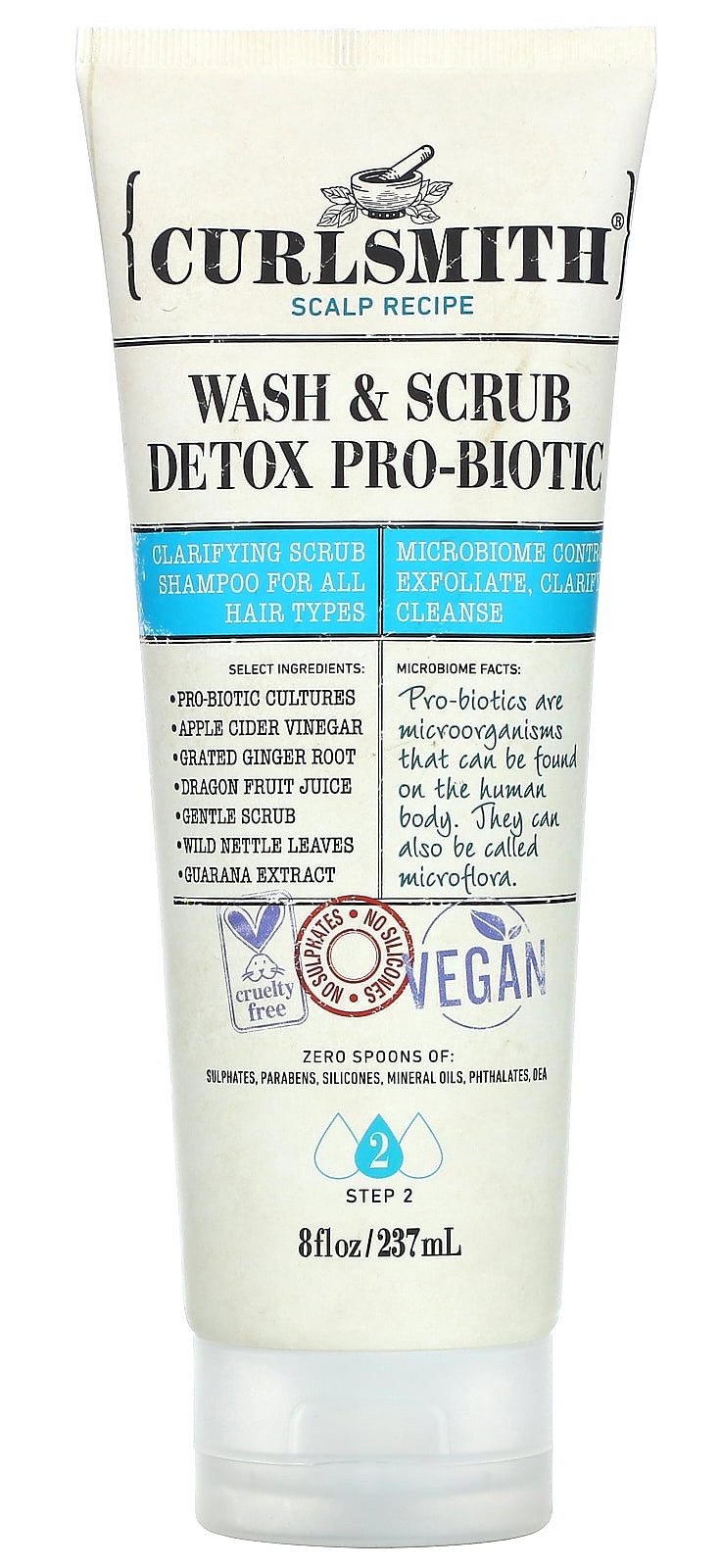 Thành phần Tẩy da chết Curlsmith Wash & Scrub Detox Pro-biotic