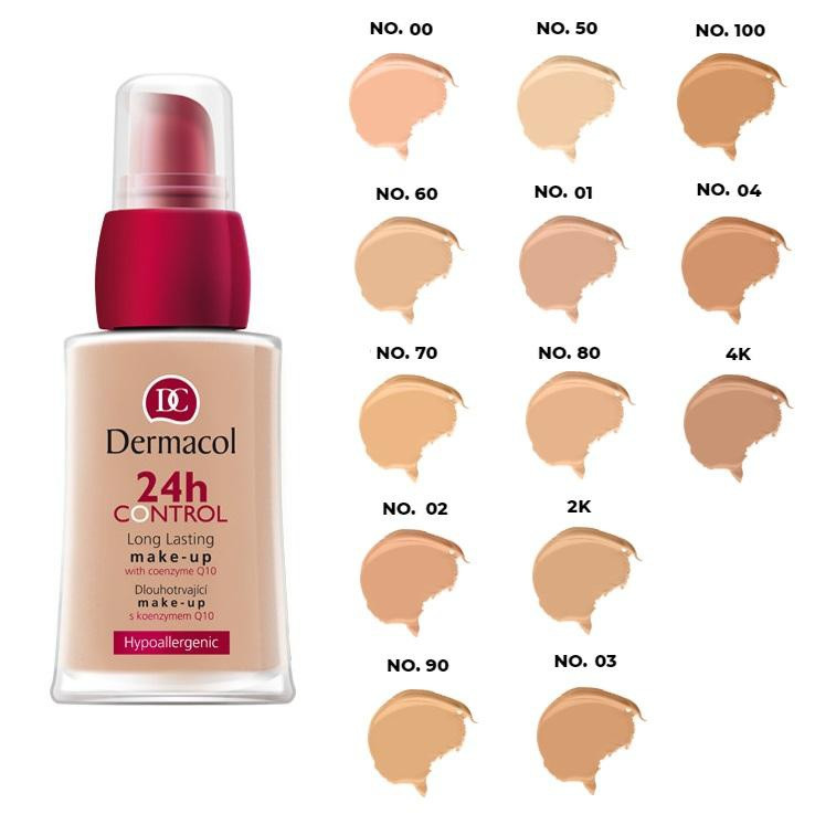 Full ingredients list Dermacol 24H Control* Make-Up