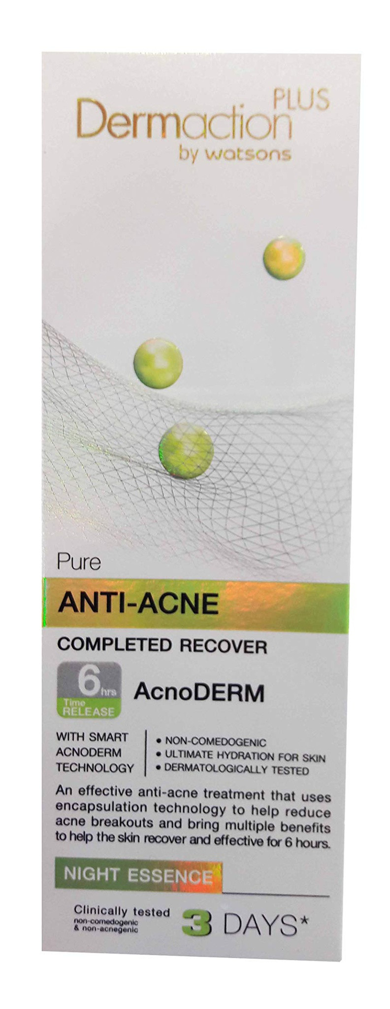 Ingredients list Dermaction Plus by Watsons Pure Anti-Acne ...