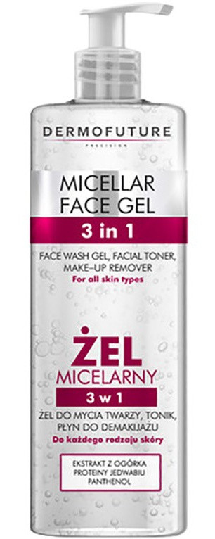Full ingredients list Dermofuture Micellar Face Gel 3 in 1