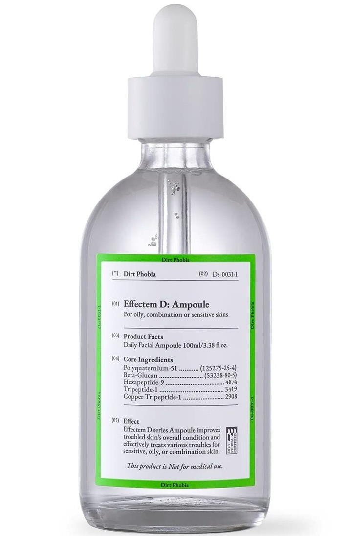 Full ingredients list dirt phobia Effectem D Solution Ampoule ...
