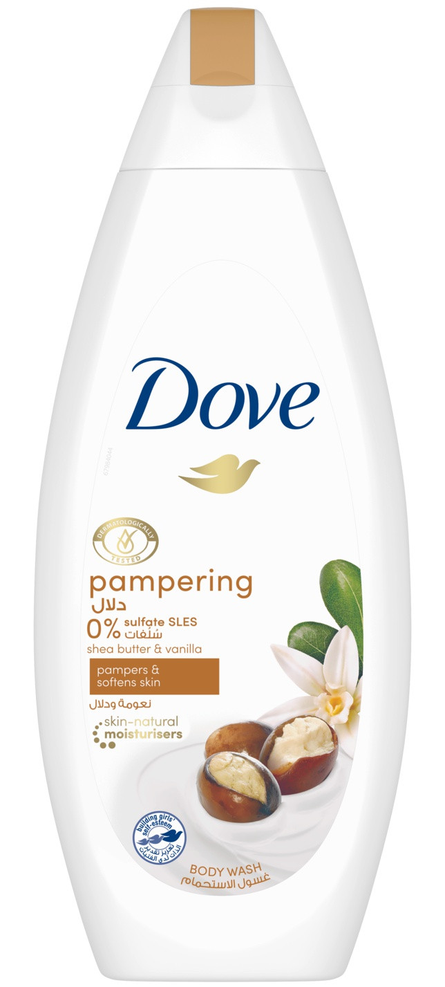 Full ingredients list Dove Pampering Body Wash Shea Butter And ...