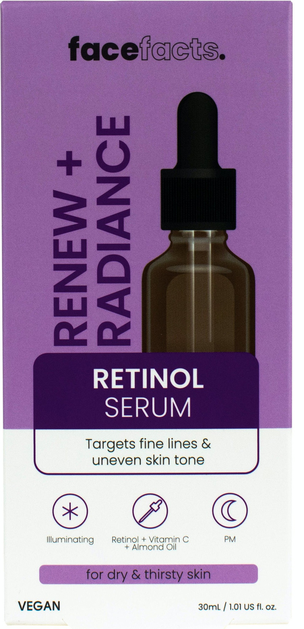 Face facts Renew & Radiance Retinol Moisturising Facial Serum