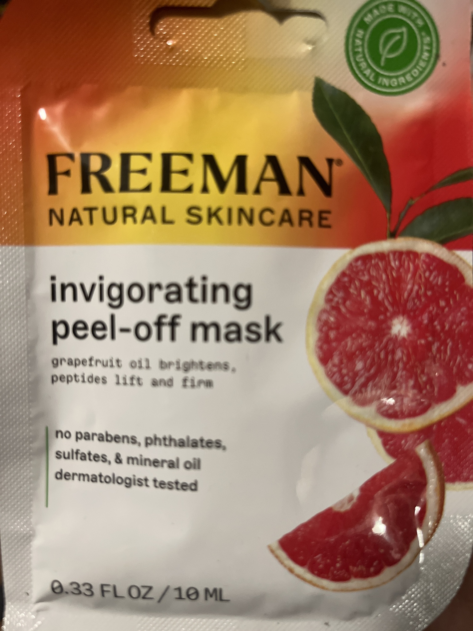 Thành phần Mặt nạ Freeman Invigorating Peel-off Mask