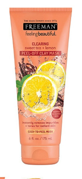 Freeman Sweet Tea & Lemon Peel Away Clay Mask