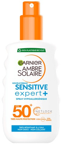 Xịt Garnier Ambre Solaire New Formula Sensitive Expert+ Hypoallergenic ...