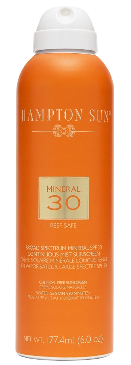 Full ingredients list Hampton Sun SPF30 Mineral Mist