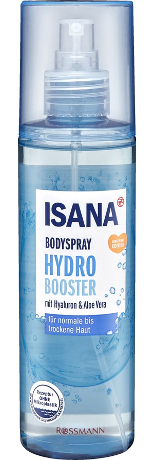 Full ingredients list Isana Bodyspray Hydro Booster