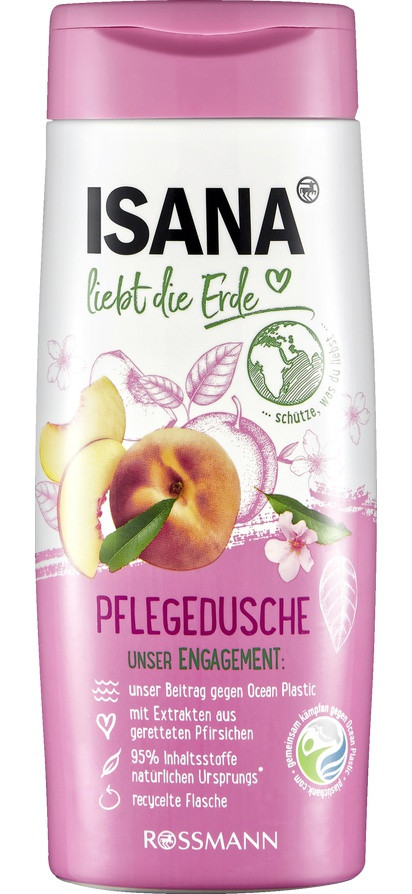 Isana liebt die Erde Pflegedusche Pfirsch