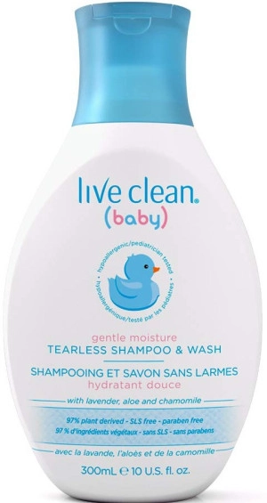 Full ingredients list Live Clean baby Tearless Shampoo And ...