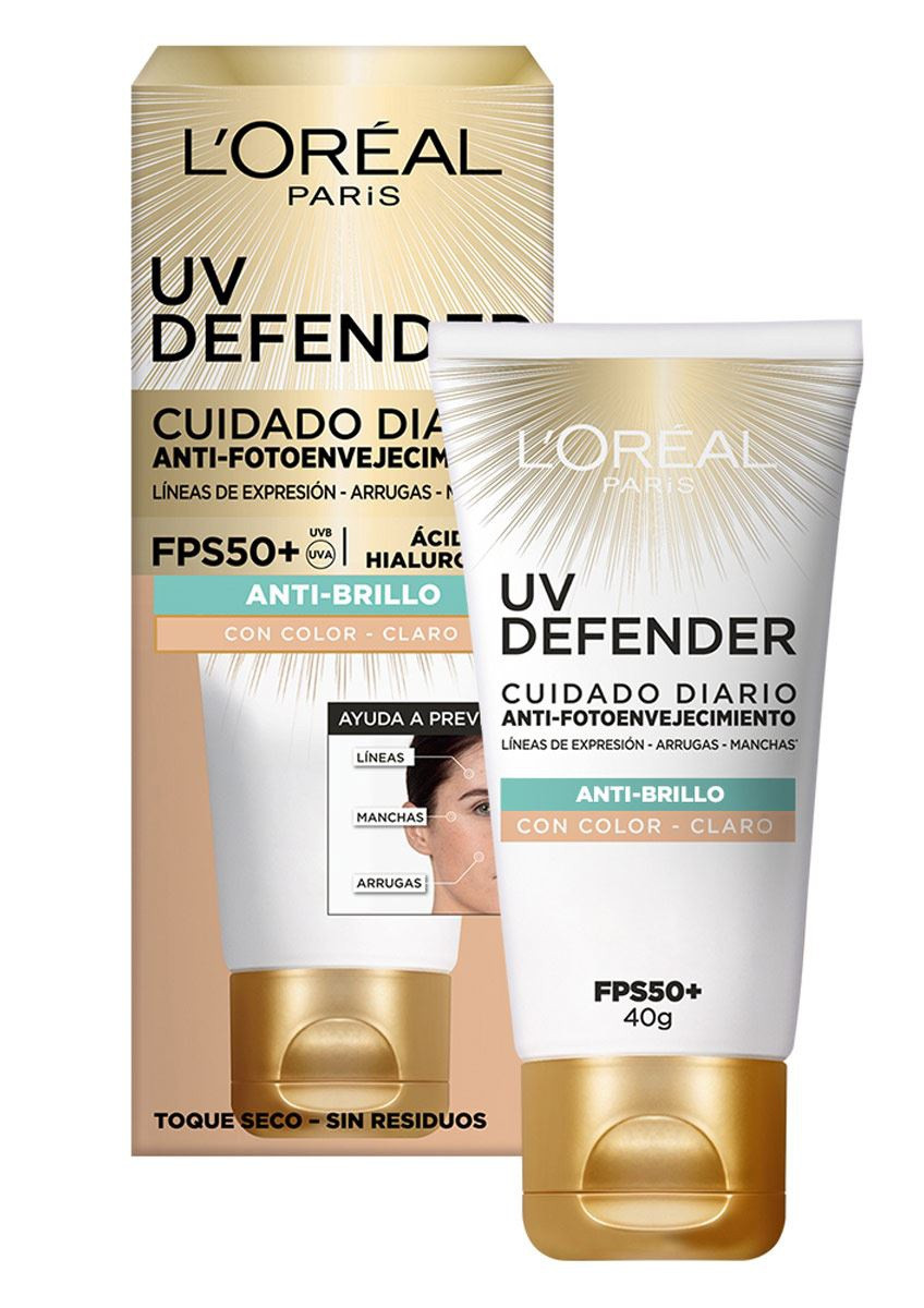 L'Oreal UV Defender Cuidado Diario Anti-Fotoenvejecimiento Anti-Brillo FPS 50+
