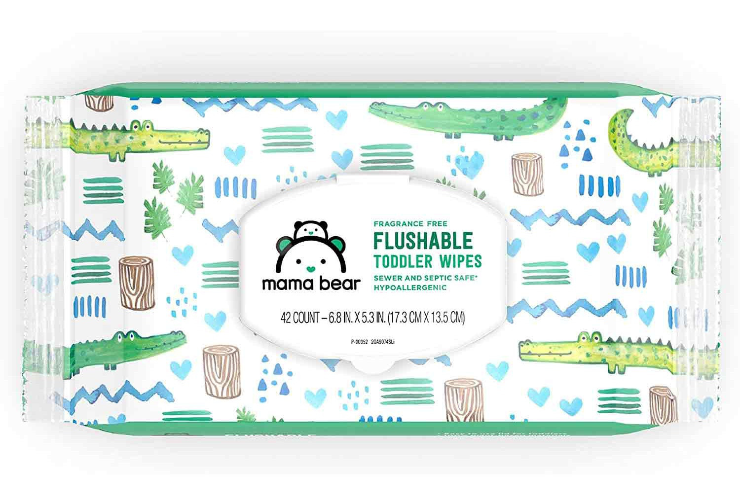Mama Bear Fragrance Free Flushable Toddler Wipes