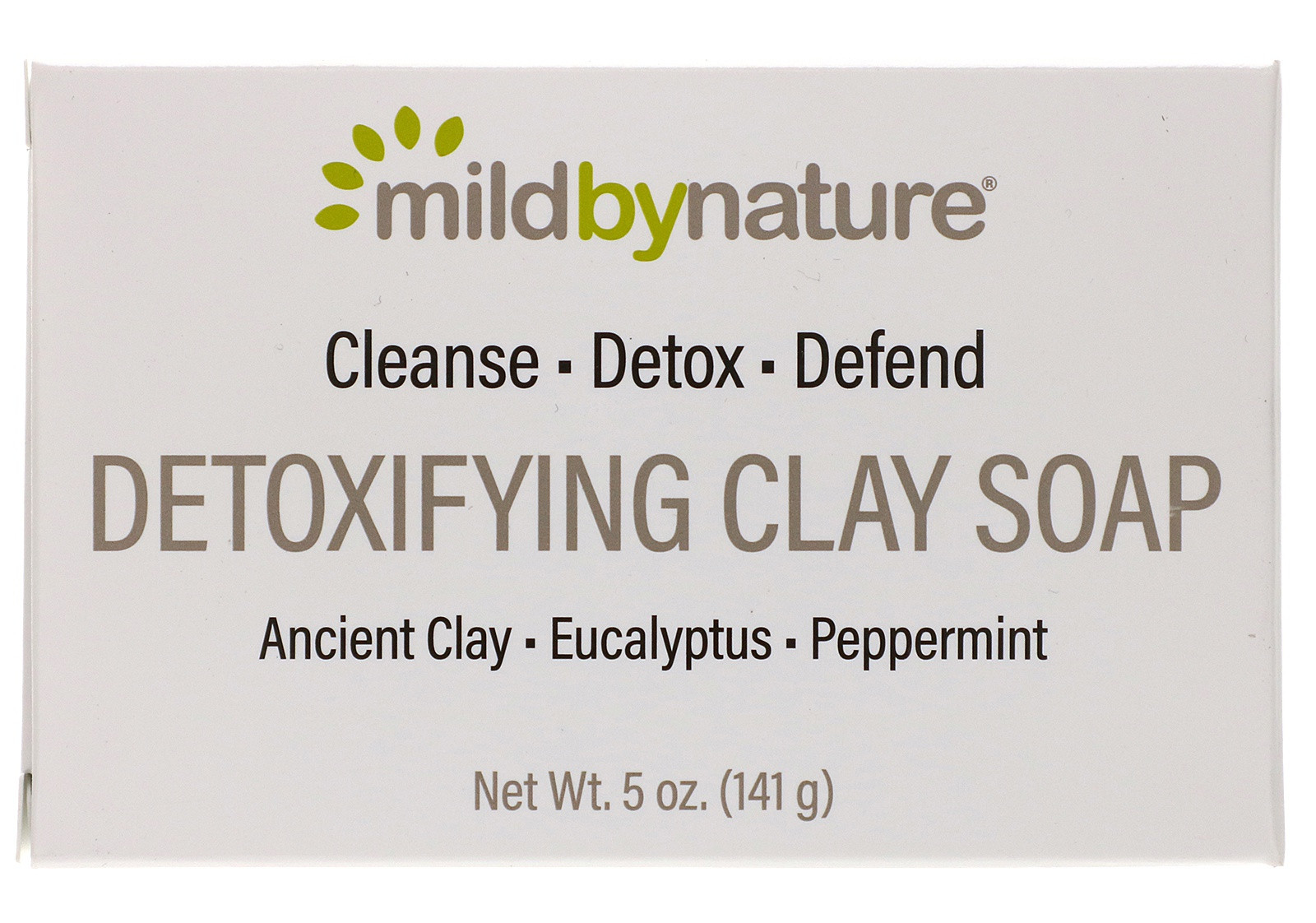 Mild By Natur Detoxifying Clay, Bar Soap, Eucalyptus & Peppermint, With ...