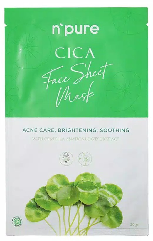 Thành phần Mặt nạ N'Pure Cica Face Sheet Mask đầy đủ