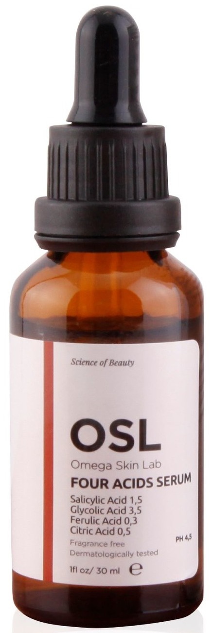 Thành phần Tinh chất Omega Skin Lab Four Acids Serum đầy đủ