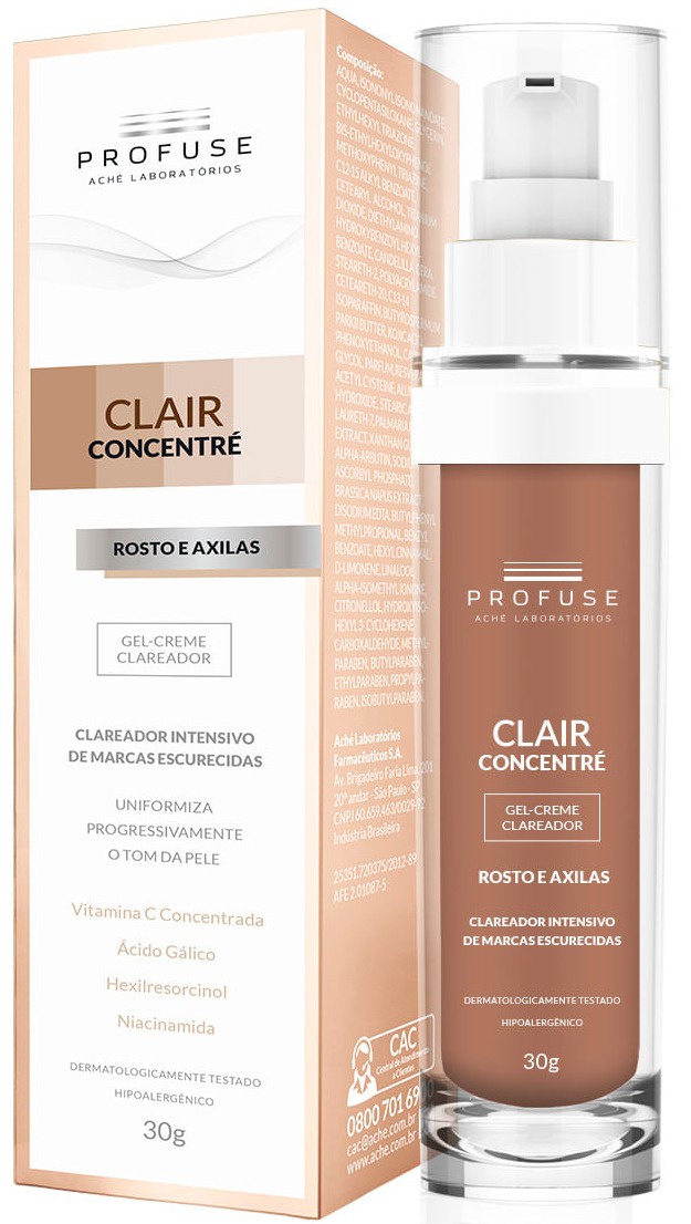 Full ingredients list Profuse Clair Concentré