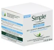 Simple Water Boost Skin Quench Sleeping Cream