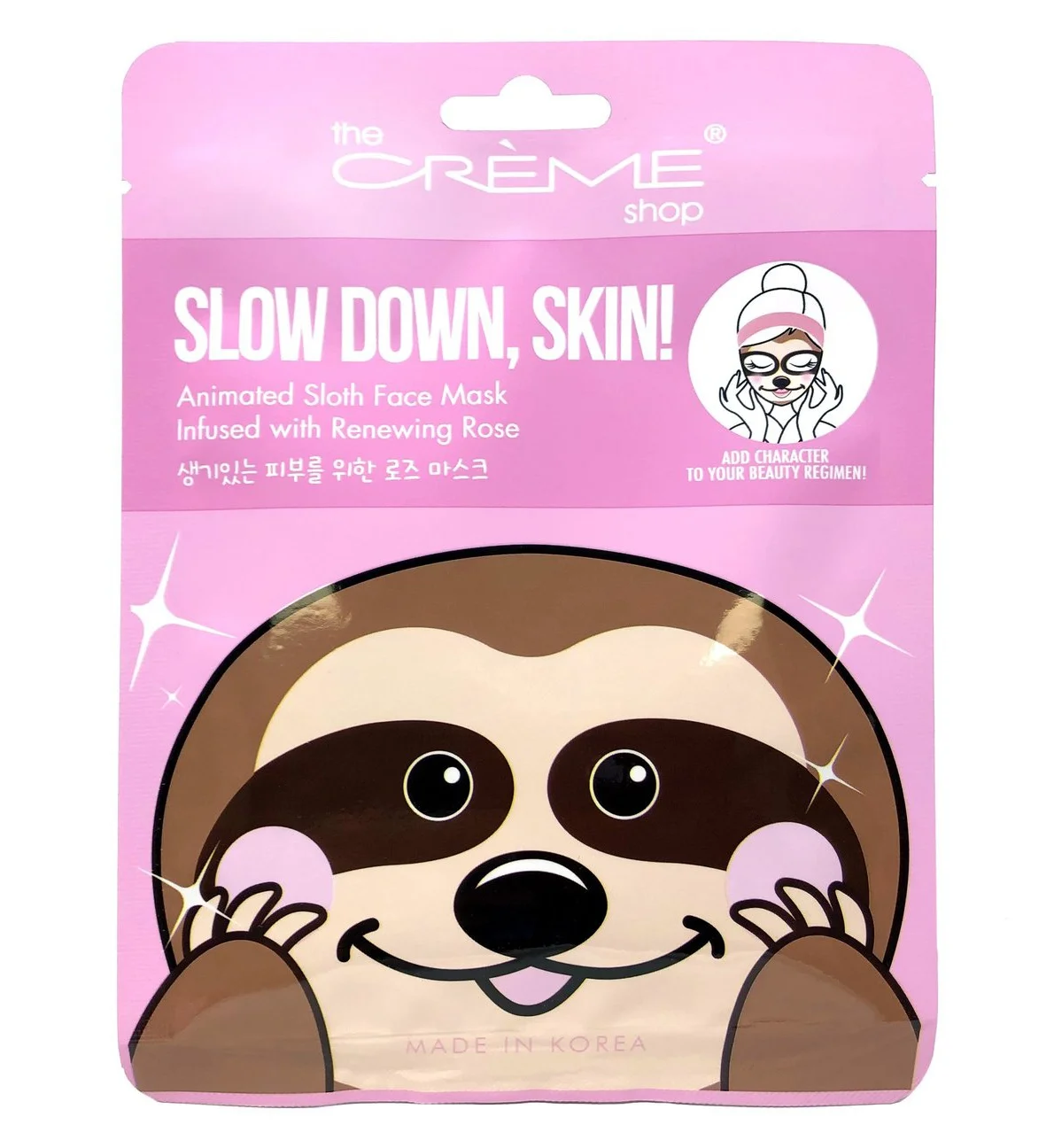 The Creme Shop Slow Down, Skin! Animated Sloth Face Mask