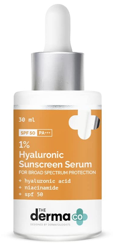 Ingredients list The derma CO 1% Hyaluronic Acid Sunscreen ...