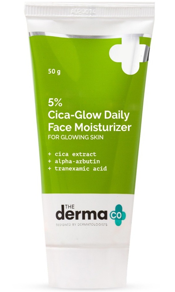 The derma CO 5% Cica-glow Daily Face Moisturizer With Alpha Arbutin ...