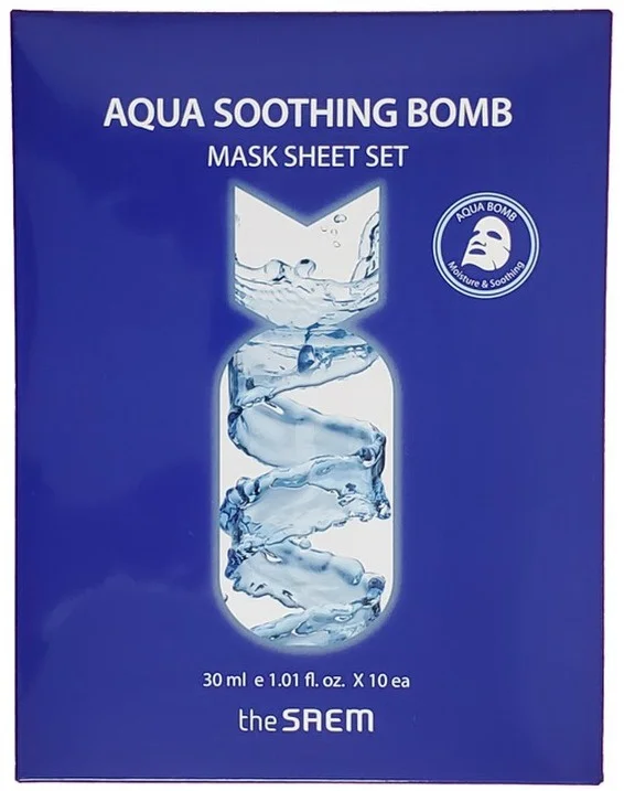 THE SAEM Aqua Soothing Bomb Mask Sheet Set